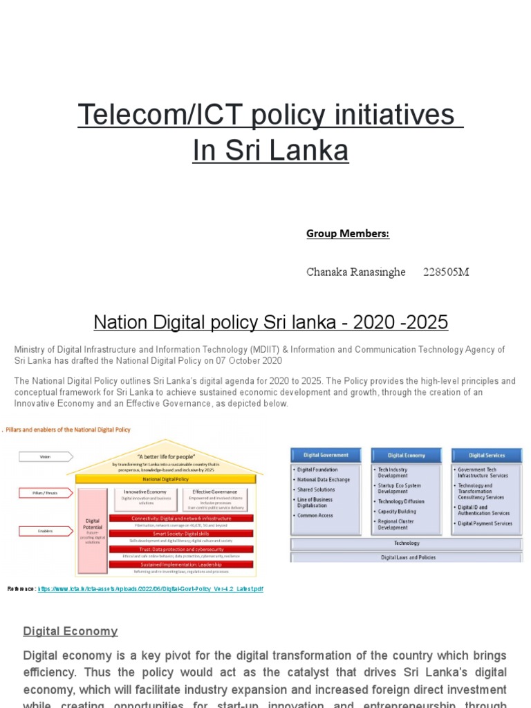Sri Lanka's Digital Policy 2020-2025 | PDF | E Government | Computing