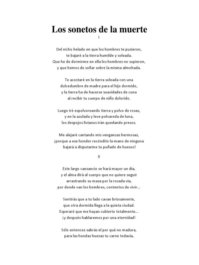 Los Sonetos de La Muerte | PDF | Poesía