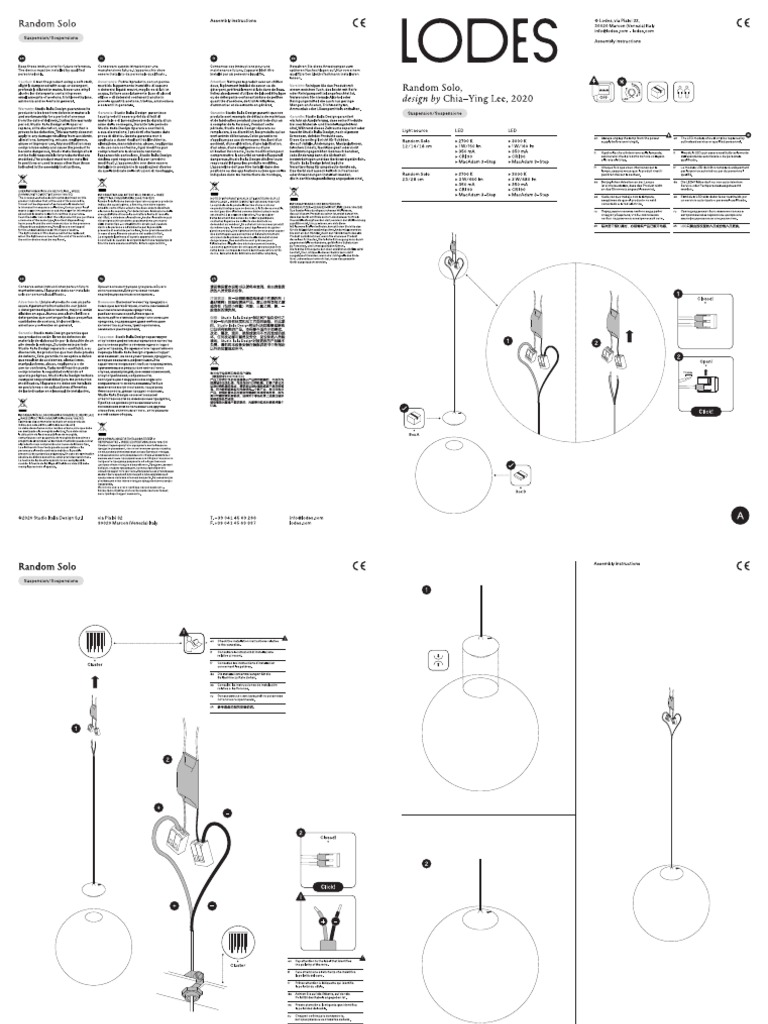 Lodes Random Solo Pendant Instructions PDF | PDF