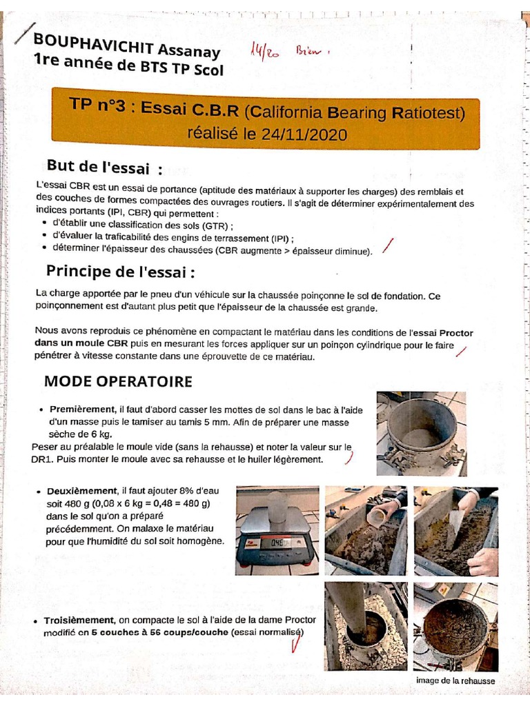 TP3 - Essai CBR | PDF