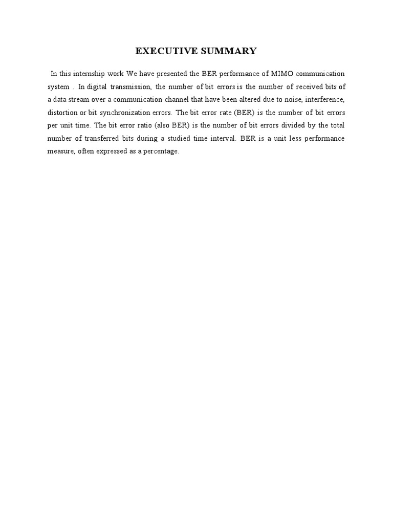 Internship Report BER | PDF | Digital Signal Processing | Orthogonal ...
