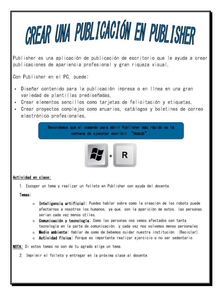 Crear Folletos en Publisher | PDF | Crecimiento personal y profesional