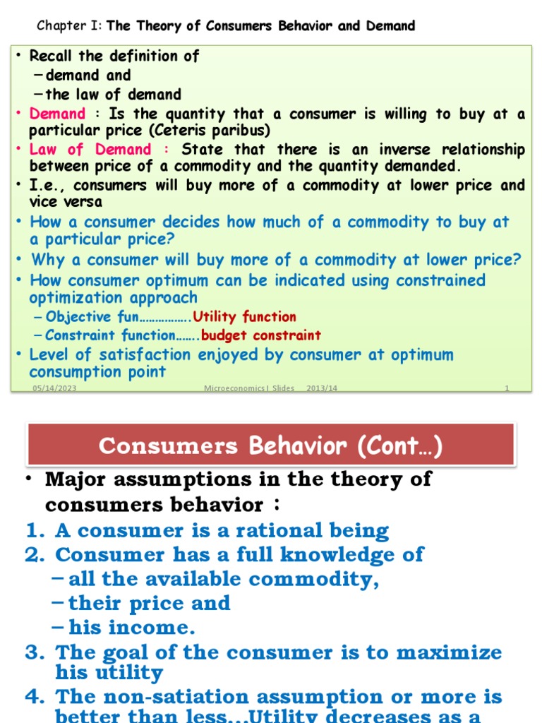 Consumer Demand, Utility | PDF | Utility | Demand