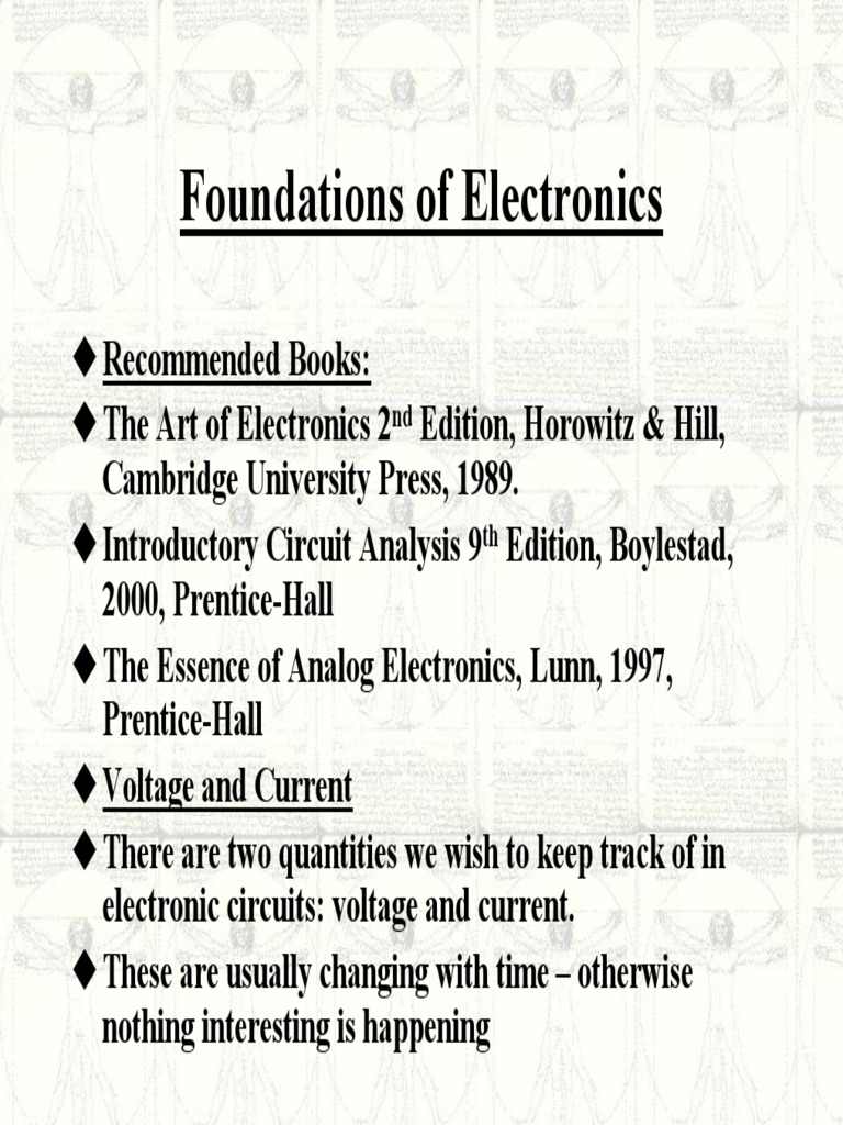 Foundations of Electronics | PDF