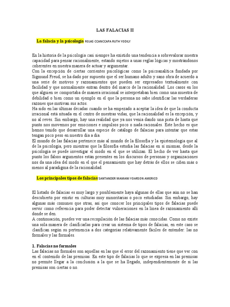 Sesión 17 Modulo Falacias Argumentativas II | PDF