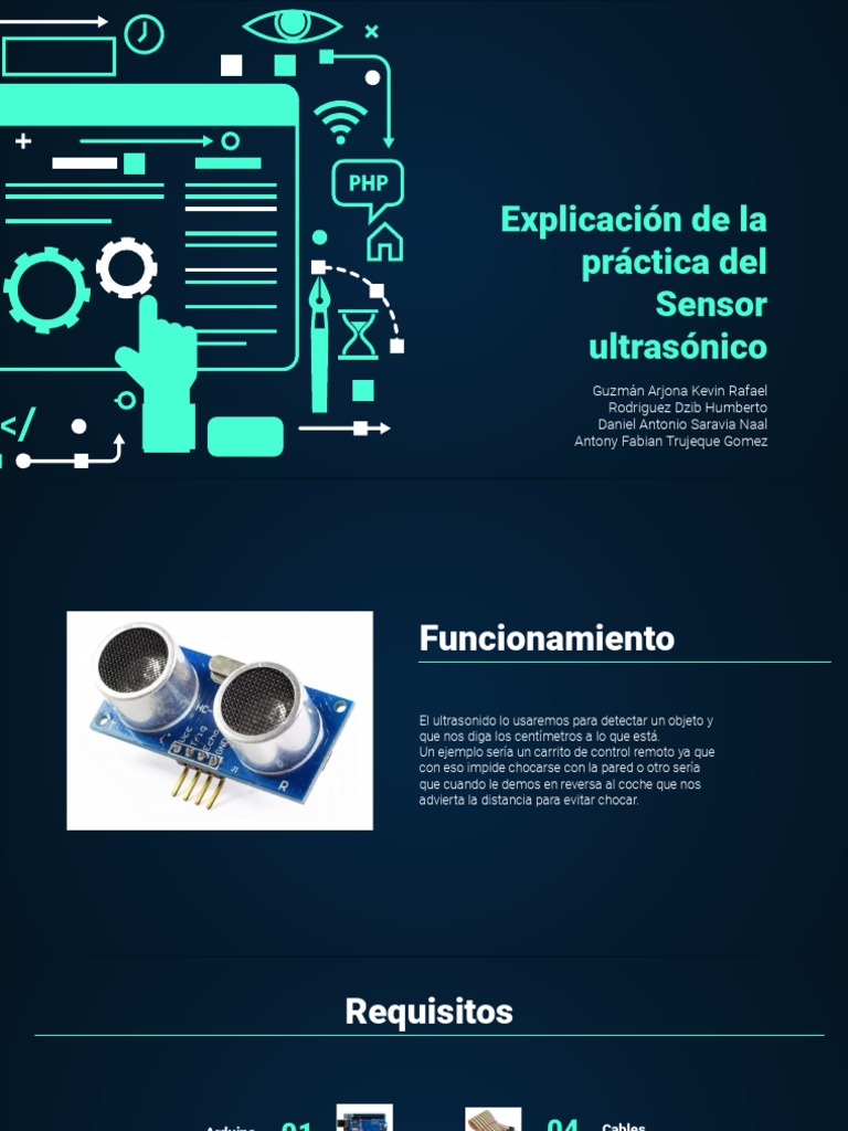 Diapositivas Práctica Del Sensor Ultrasónico | PDF