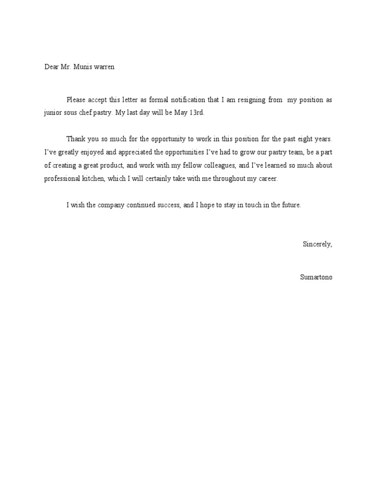 surat resign.docx | PDF