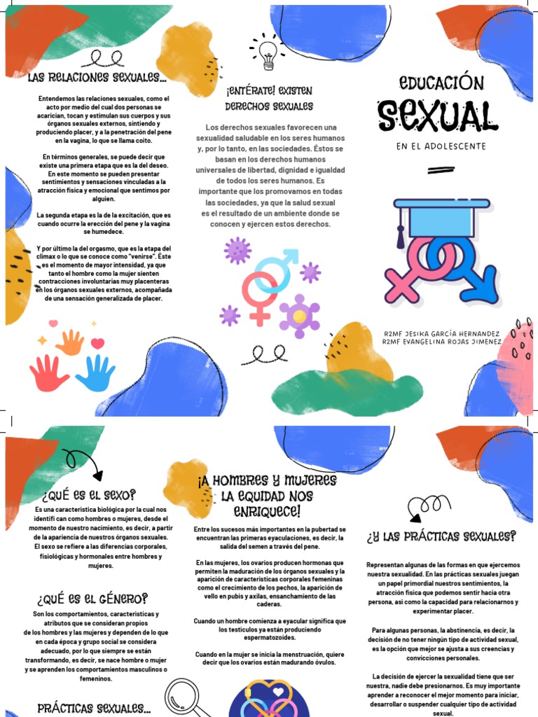 Sexualidad Triptico PDF | PDF | La sexualidad humana | Orgasmo