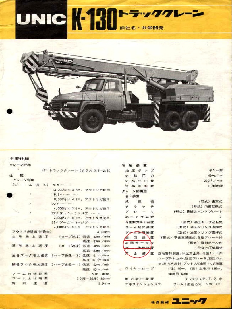 Unic K-130 | PDF