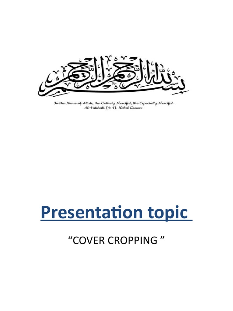 Cover Cropping | PDF | Agriculture | Soil
