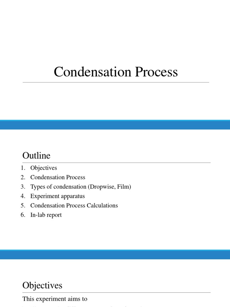 5) Condensation Process Slides | PDF