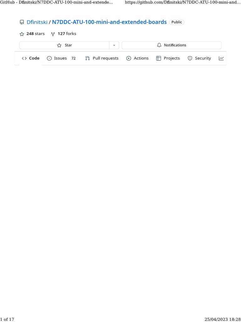 GitHub - Dfinitski - N7DDC-ATU-100-mini-and-extended-boards | PDF | Electrical Engineering ...