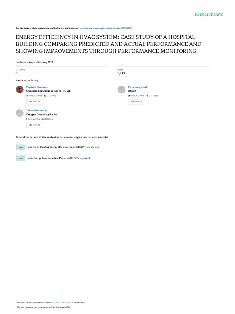 Energise2020 JupiterHospitalCaseStudy PDF | PDF | Efficient Energy Use | Energy Conservation