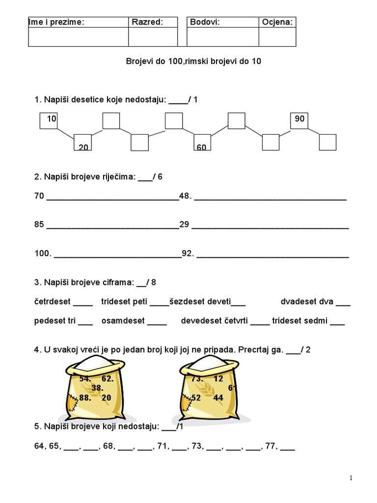 Brojevi Do 100 | PDF