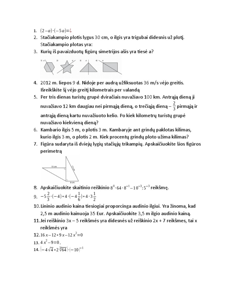 9 Klasės Kartojimas | PDF