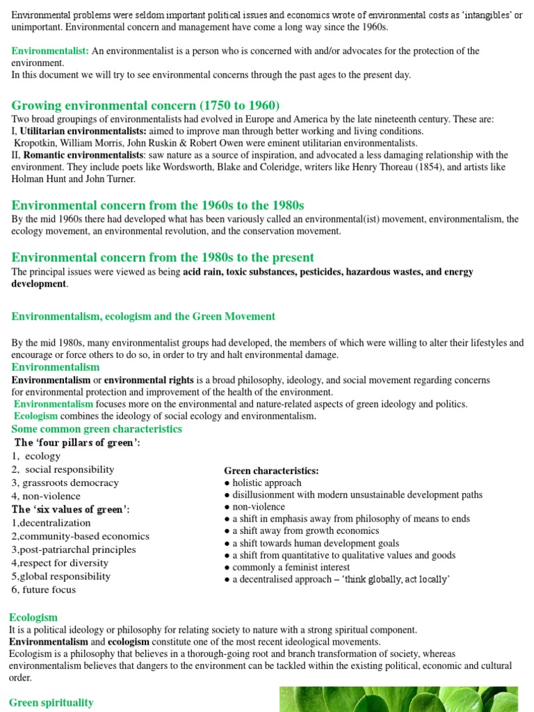 Envoment | PDF | Environmentalism | Environmental Movement