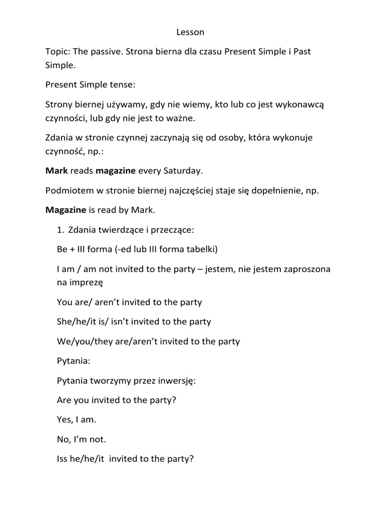 Strona Bierna Klasa 7 | PDF