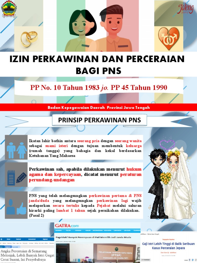 Materi Sosialisasi Izin Perkawinan Dan Perceraian PNS (Fix) | PDF