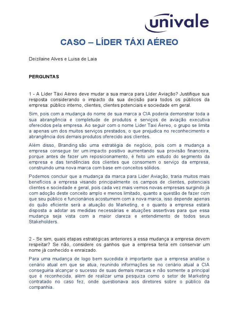 Líder Taxi Aéreo | PDF | Marca | Marketing