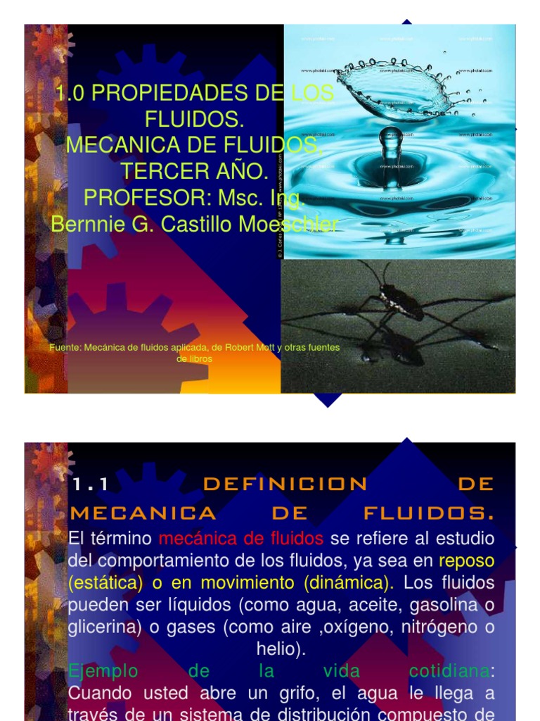 Cap 1 Propiedades de Los Fluidos PDF | PDF | Viscosidad | Presión