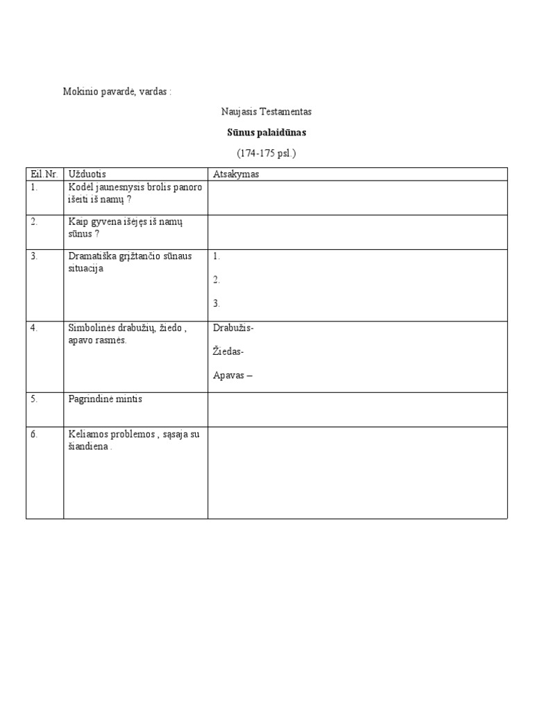 Sunus Palaidunas | PDF