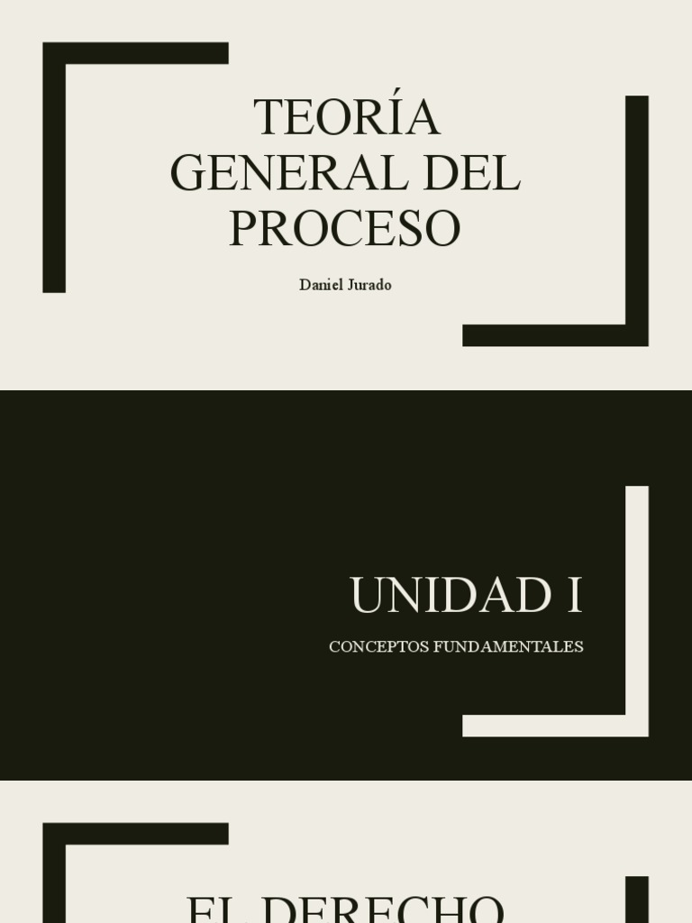 Teoría General Del Proceso 1 y 2 | PDF | Ley procesal | Evidencia (ley)