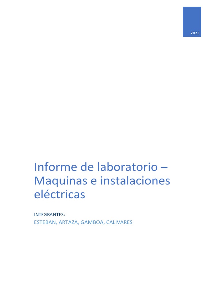 Informe de Laboratorio N°1 Ensayo de Transformadores | PDF | Transformador | Electrónica