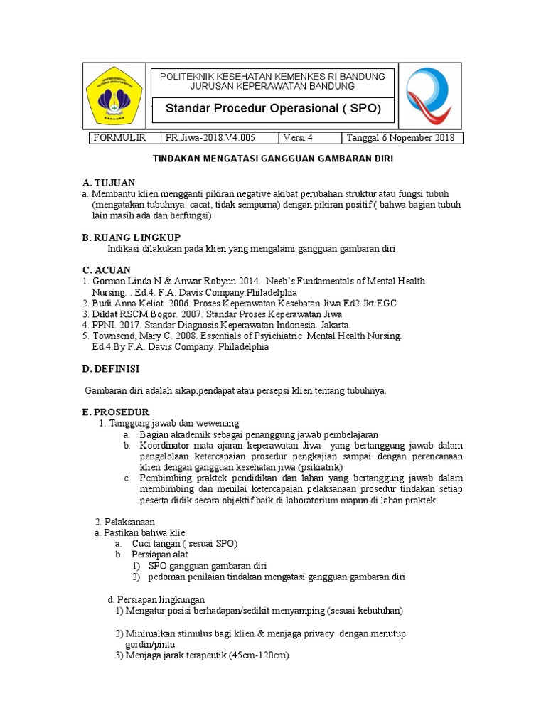 Sop Body Image Rev | PDF