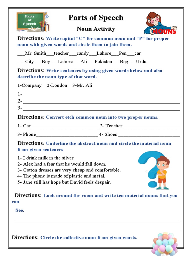 English Booklet Parts of Speech | PDF | Pronoun | Adjective