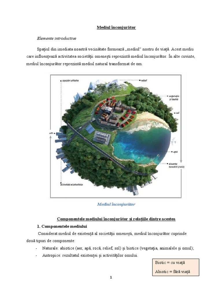 Mediul Inconjurator | PDF