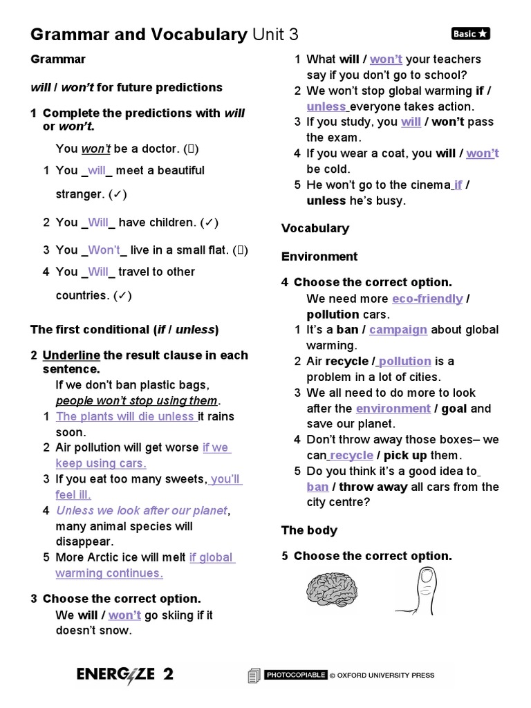 Hala Mustafa - Energize2 - G&V - Unit 3 - BASIC | PDF | Self-Improvement