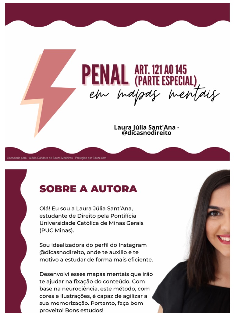 Mapas Mentais Penal Artigos 121 Ao 145 | PDF