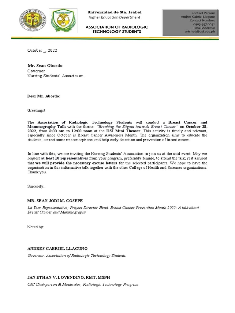 Invitation Letter To Nsa | PDF