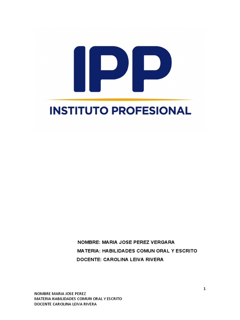 Maria Jose Perez TI M1 Hab. Com. Oral y Escrito | PDF Maria Jose Perez TI M1 Hab. Com. Oral y Escrito | PDF