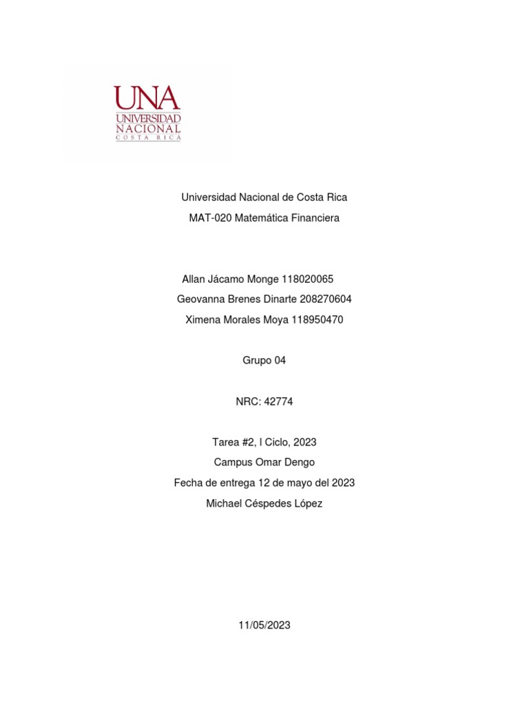 Tarea #2 MATE PDF | PDF