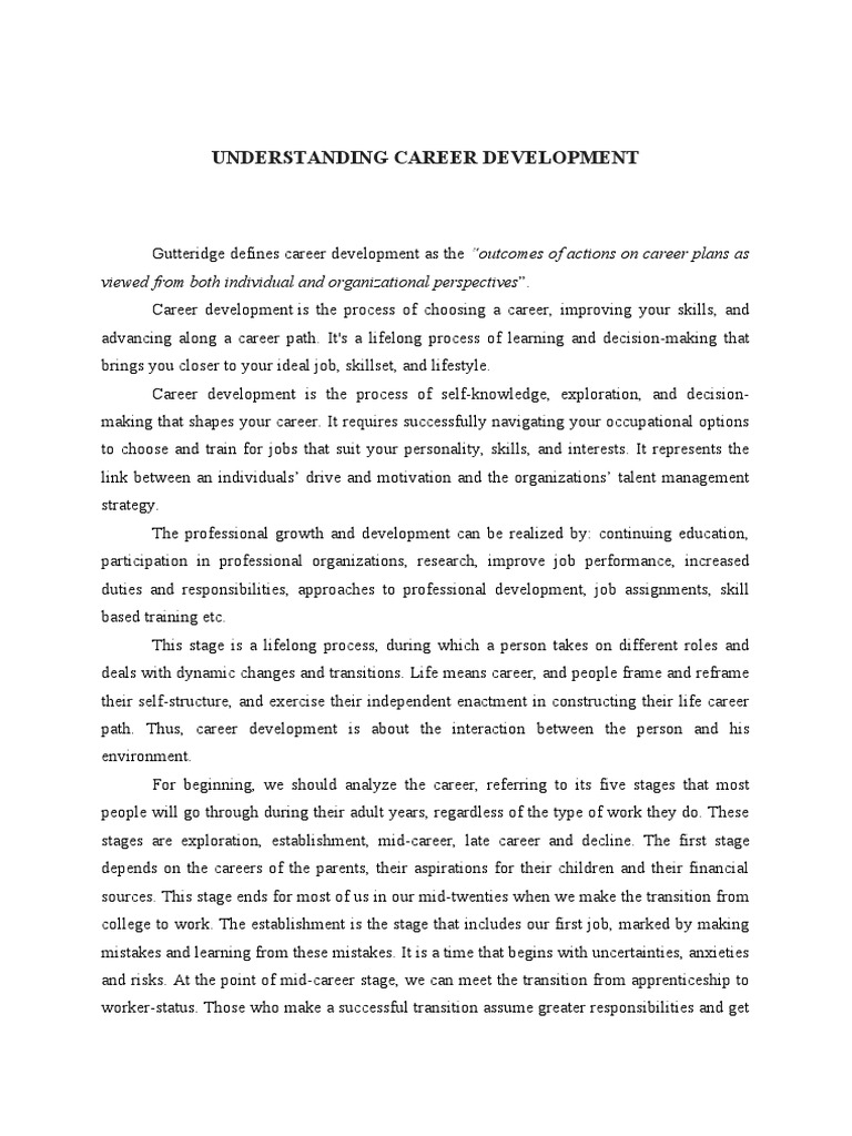 Career Development Insights | PDF | Career & Growth