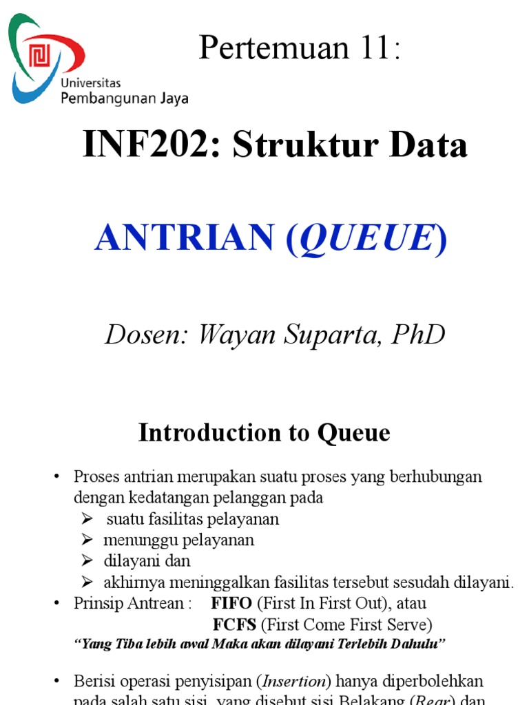 Handout INF202 INF202 Struktur Data Wayan Pertemuan 11 PDF | PDF