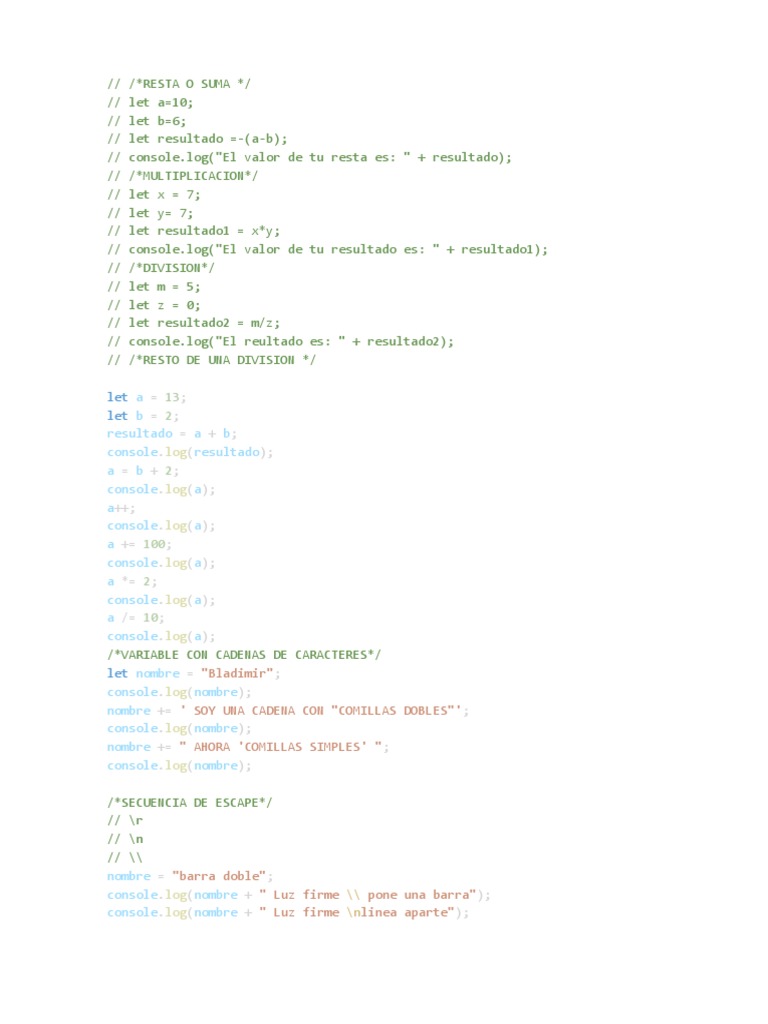 Operaciones y Manipulación en JavaScript | PDF | Índice de masa corporal | Verano