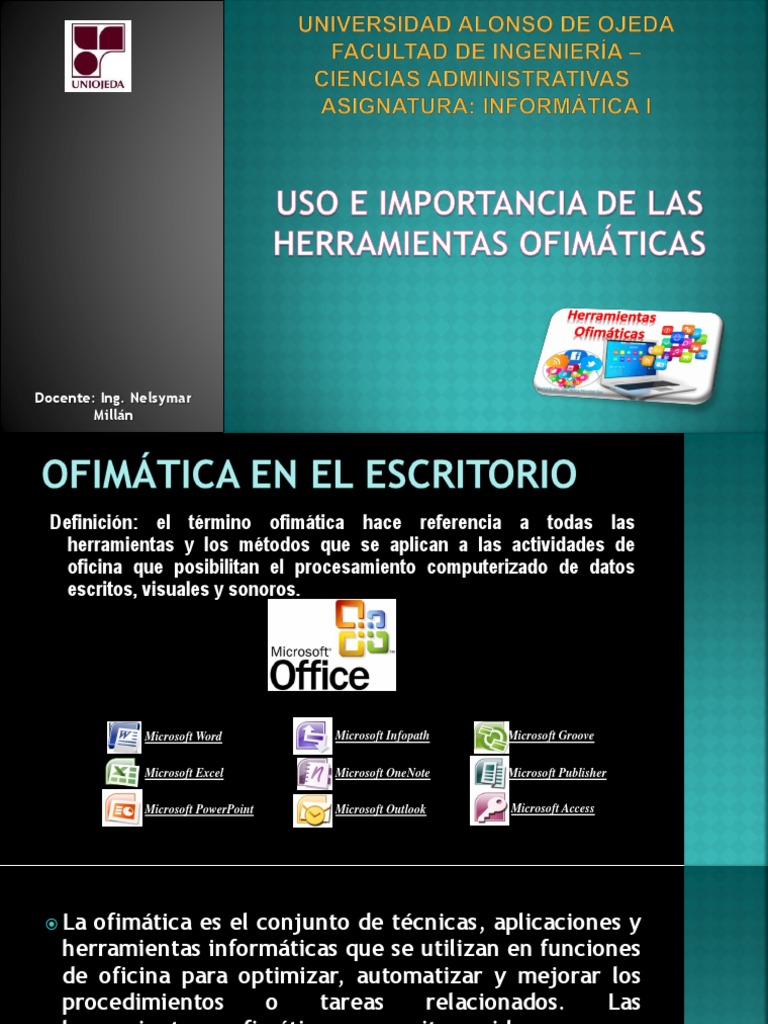 Herramientas-Ofimatica PDF Diapositivas | PDF | Software de la aplicacion | Microsoft