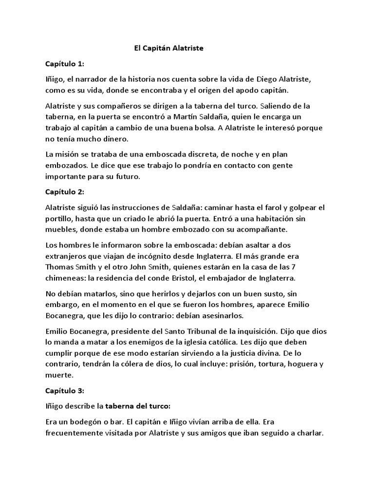 El Capitán Alatriste Resumen | PDF
