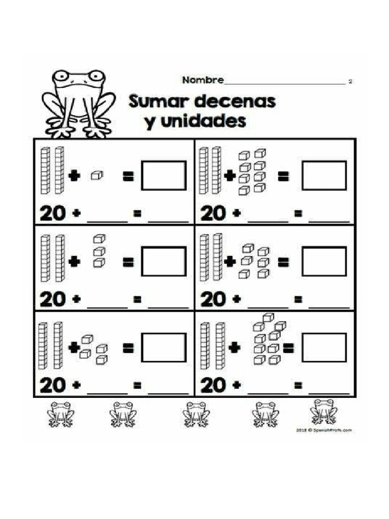 Sumar Decenas y Unidades | PDF