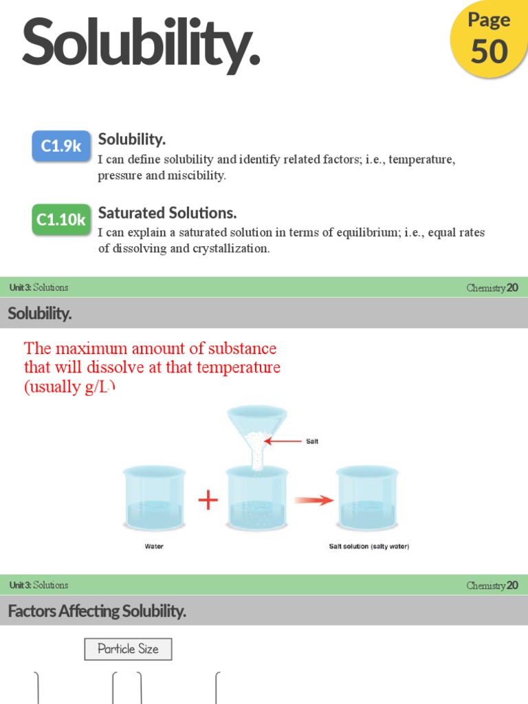 Solutions 2e - Solubility | PDF | Solubility | Chemistry
