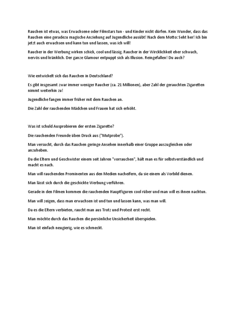 Rauchen | PDF