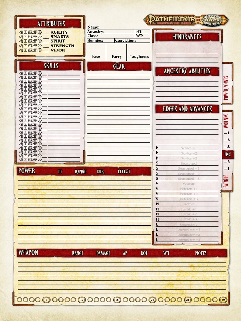 SWPF Character Sheet Non FF | PDF | Tabletop Games | Role Playing Games