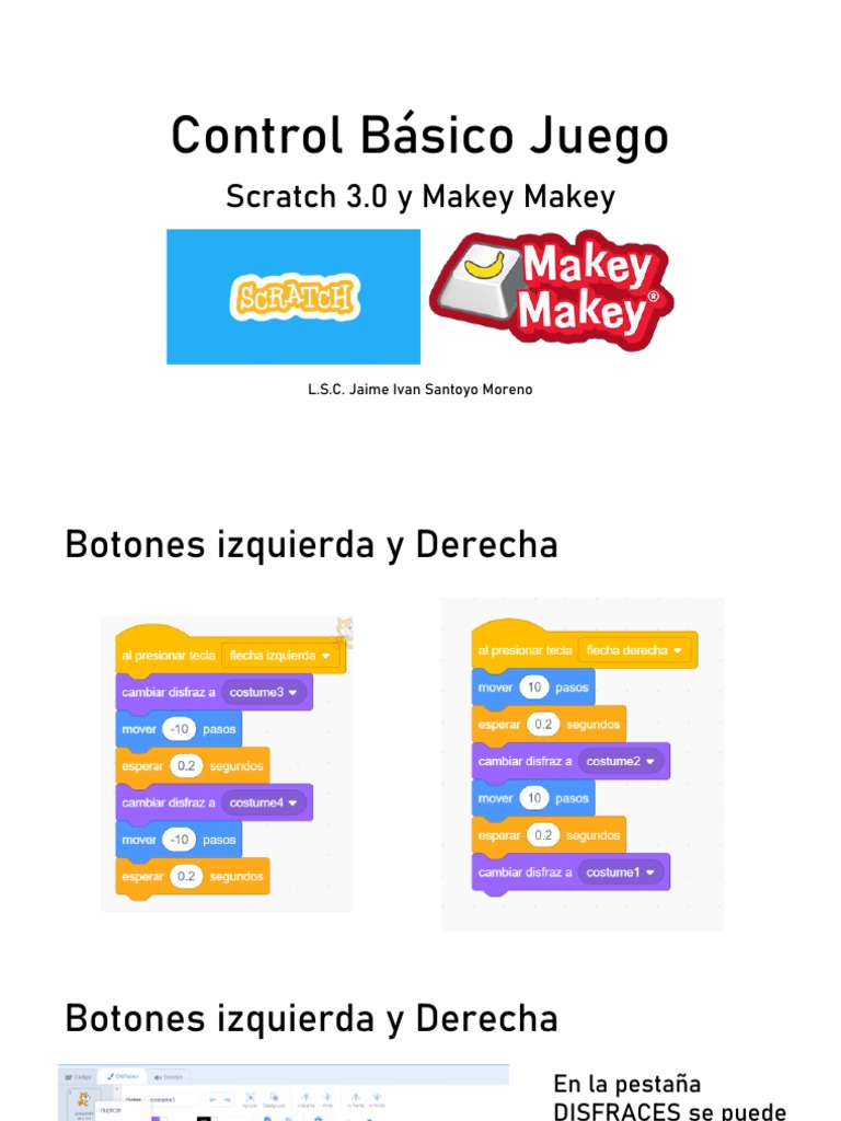 Control Básico Juego en Scratch y Makey Makey | PDF