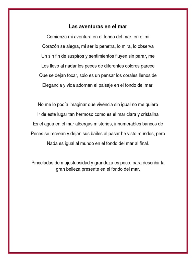 Las Aventuras en El Mar PDF | PDF