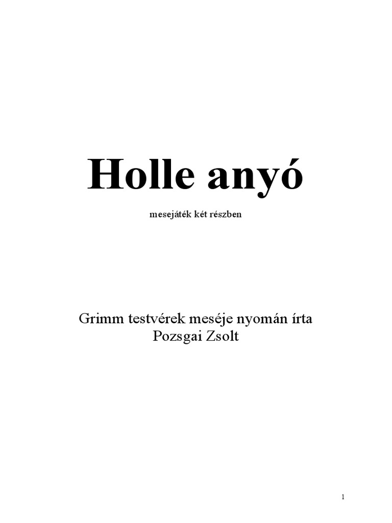 Holle Anyó | PDF