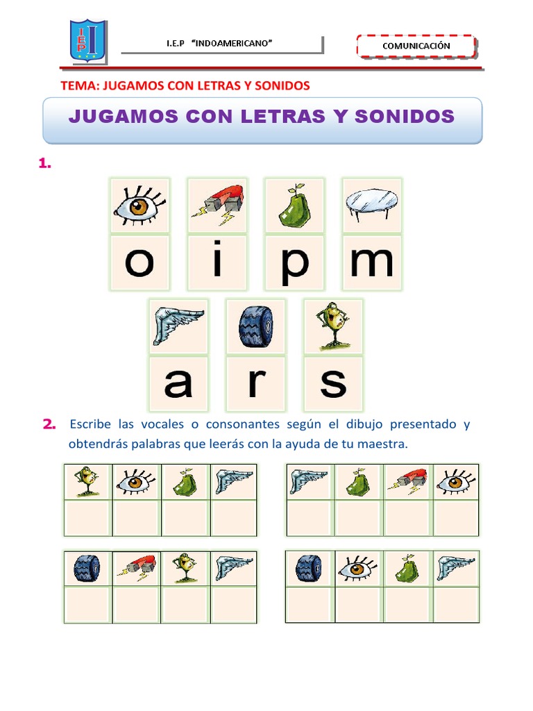 Tema 13 - Jugamos Con Letras y Sonidos PDF | PDF