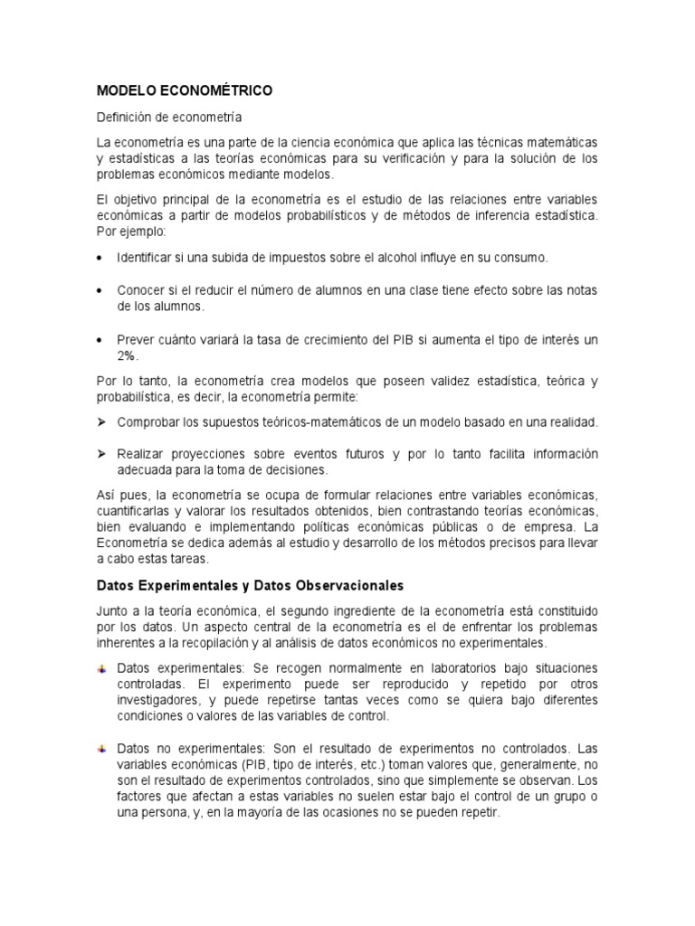 Introducción a la Econometría | PDF | Econometría | Estadísticas