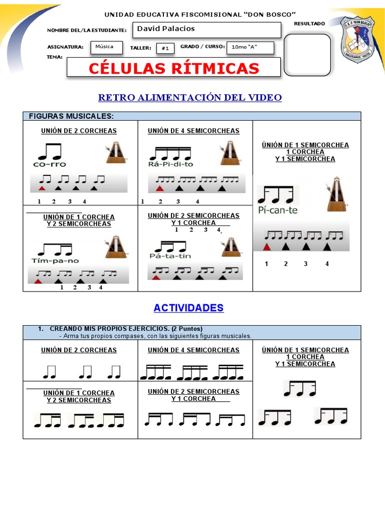 Actividad # 1 Células Rítmicas | PDF